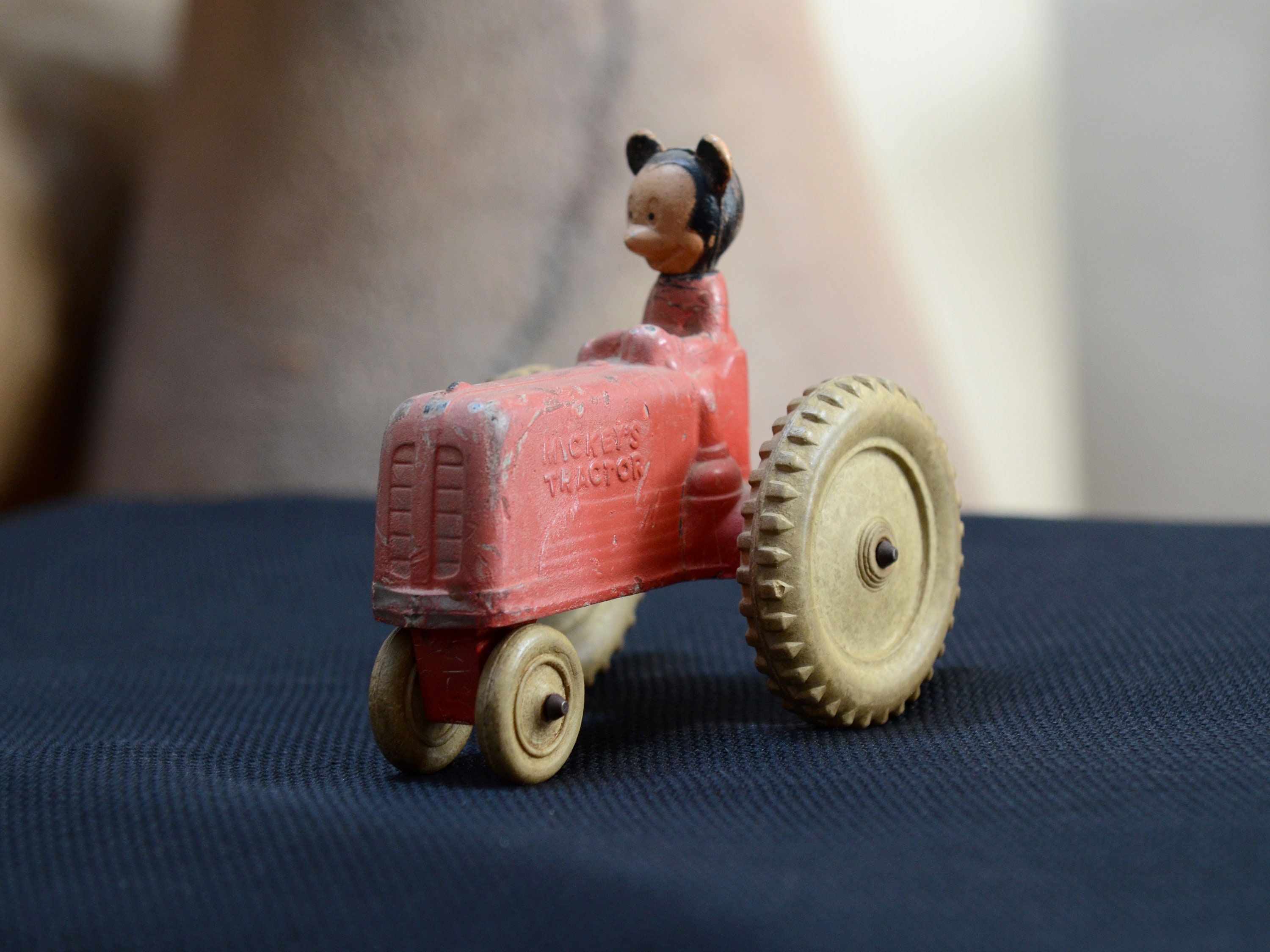 Mickey Tractor Disney Mickey Mouse Antique Toy Sun Rubber Company - Etsy