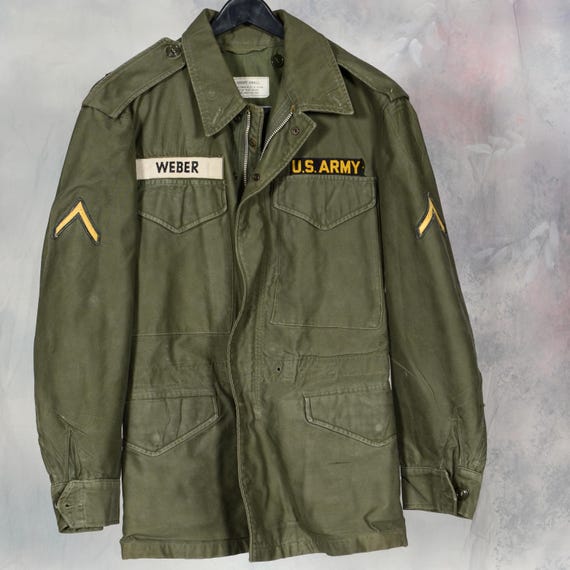 Vintage 1958 Army Military Jacket - Gem
