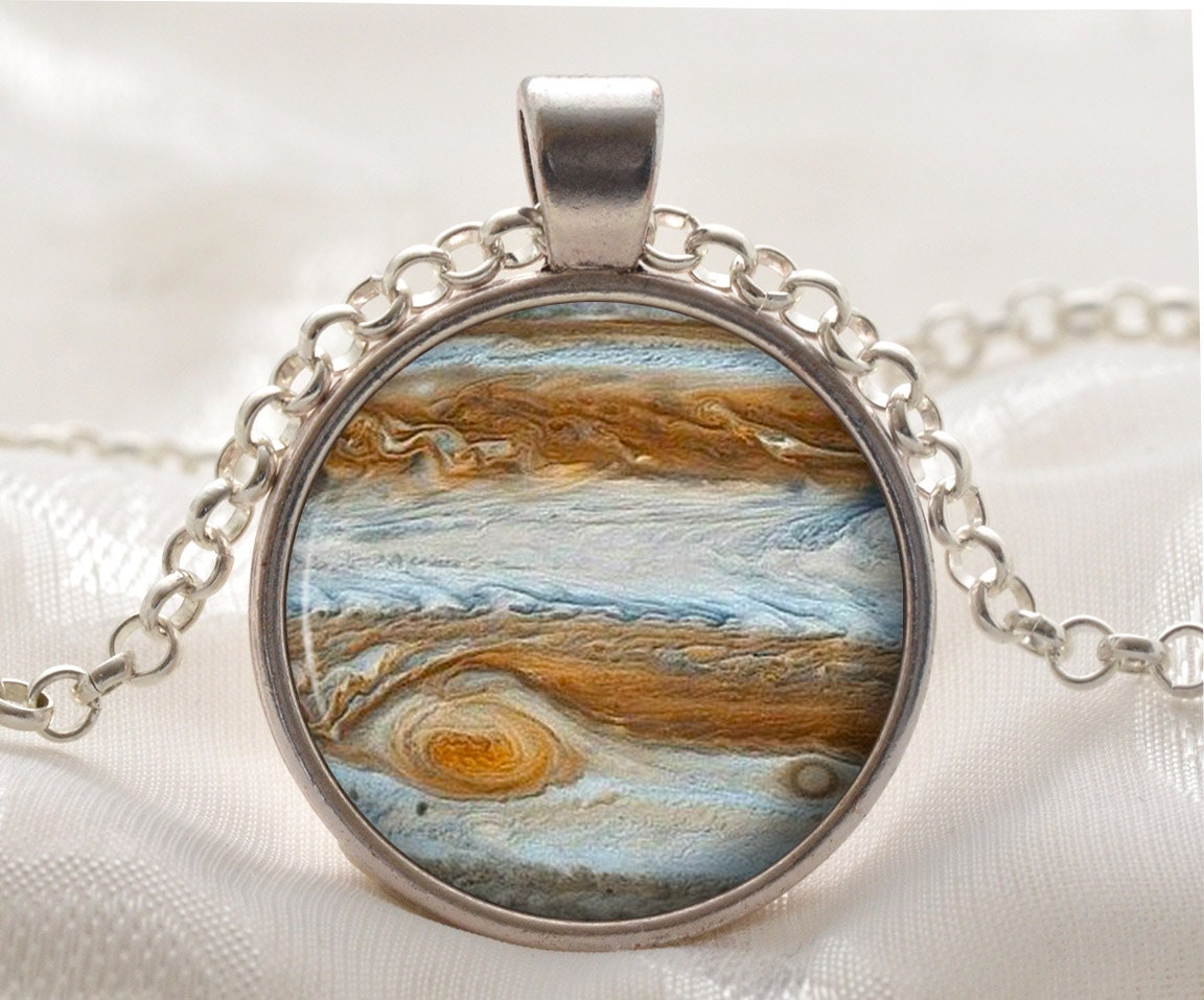 Jupiter Necklace Planet Pendant Jupiter Space Jewelry Solar System ...
