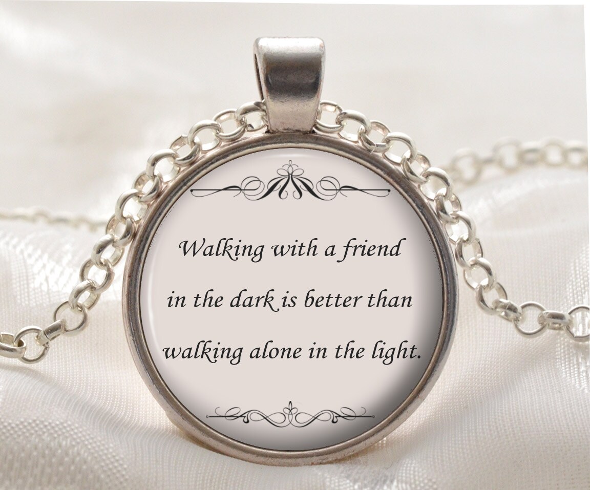 Friend Necklace Friend Jewelry Silver Quote Necklace Gift - Etsy