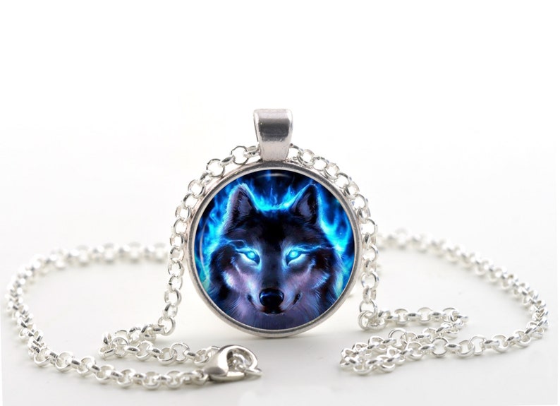 Spiritual Wolf Necklace Pendant Fantasy Jewelry Animal Art - Etsy