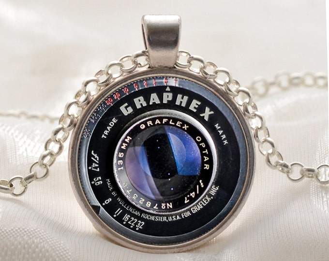 Camera Lens Pendant - Black Camera Jewelry - Camera Necklace ...