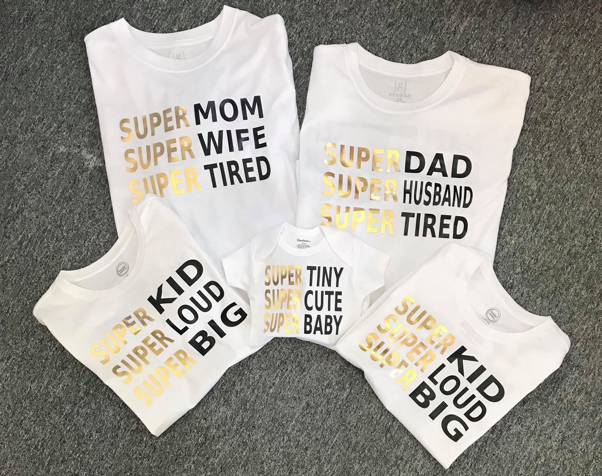 Super Mom Super Dad Super Kid Super Baby Family tshirts | Etsy