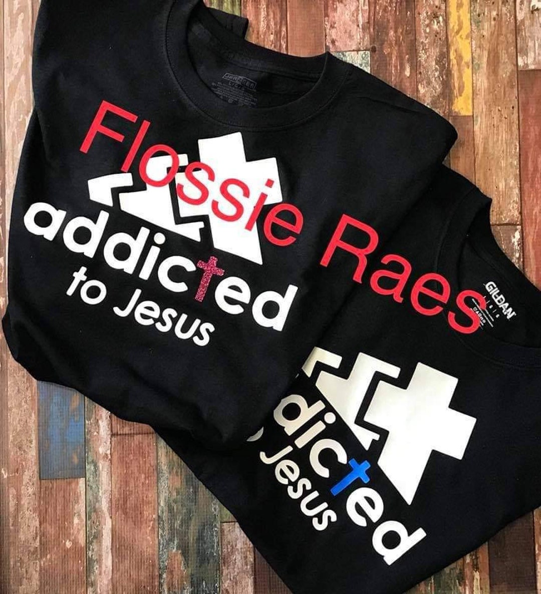 Addicted to Jesus Christian Tee Shirt - Religious Cross Design - Etsy