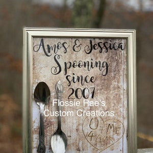 Spooning Since/forking Since, Wedding, Anniversary, Valentines Day ...