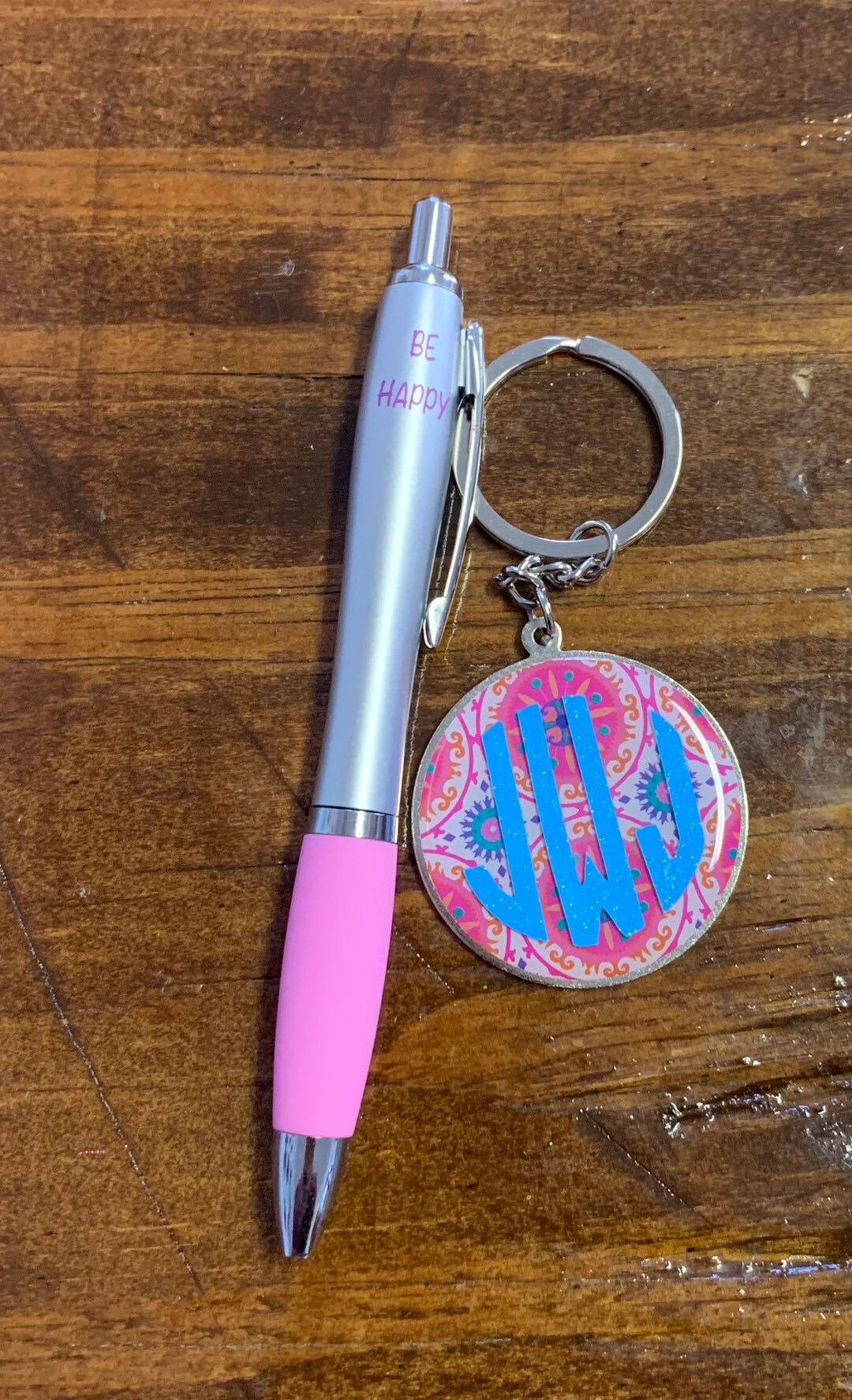 Personalized Keyring & Pen Gift Set, Monogrammed Keyring, Perfect for ...