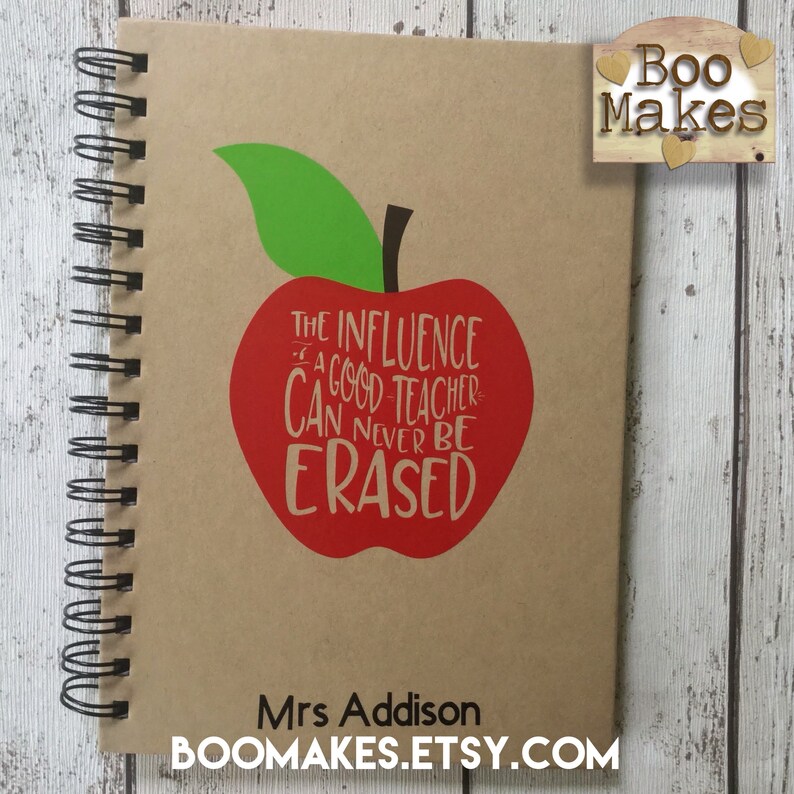 Personalised Teachers Notebook Teachers Gift Teacher End | Etsy