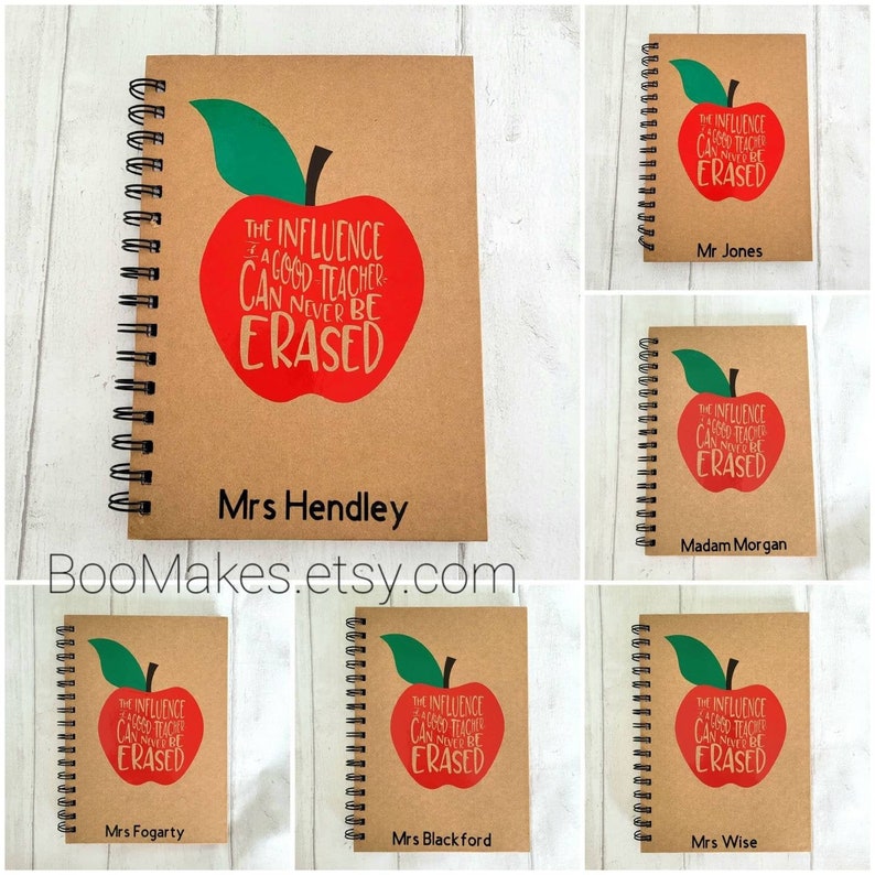 Personalised Teachers Notebook Teachers Gift Teacher End - Etsy