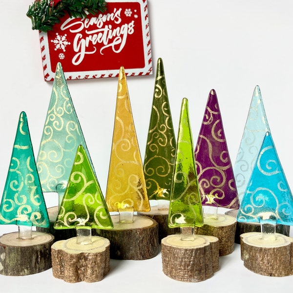 Tabletop Christmas Tree Glass - Etsy