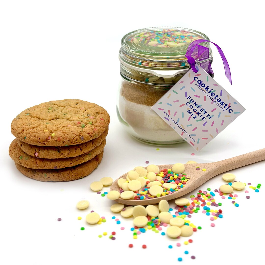 Funfetti Cookie Mix in A Jar, Birthday Gift, Baking Mix, Bake Kit ...