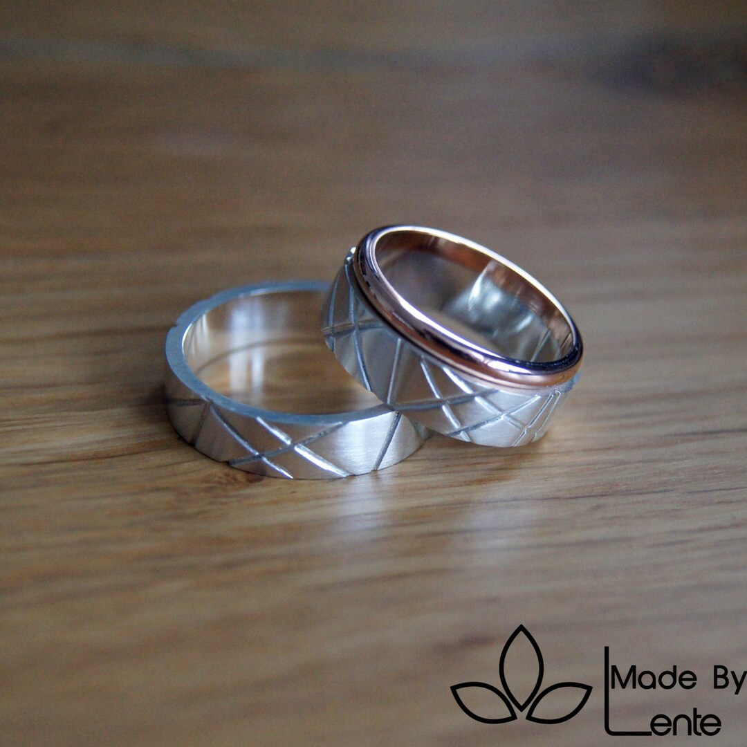 Beautiful Stripe Cross Wedding Friendship Rings - Etsy