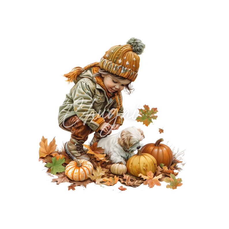 10 PNG - Little Pumpkin Friends Clipart - Transparent - Instant ...