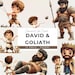 David and Goliath Clipart - 12 Transparent PNG - Bible Stories ...
