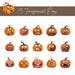 Pumpkin Face Funny Halloween Clipart - 16 Transparent PNG - Instant ...