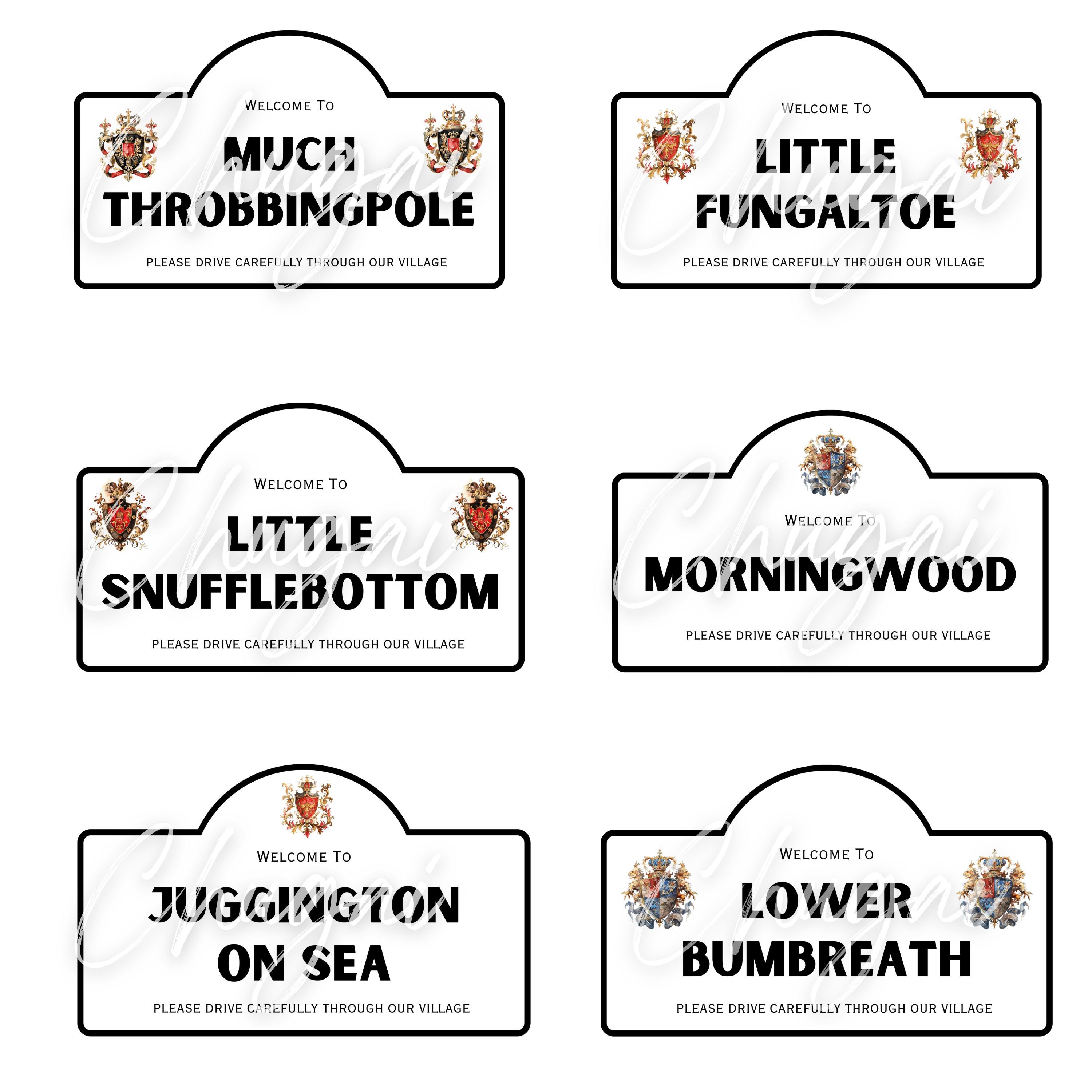 25 PNG - Spoof British Village Signs Clipart [PARENTAL ADVISORY ...