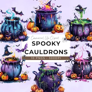 Halloween Cauldron Clipart - 10 Transparent PNG - Halloween Witch ...