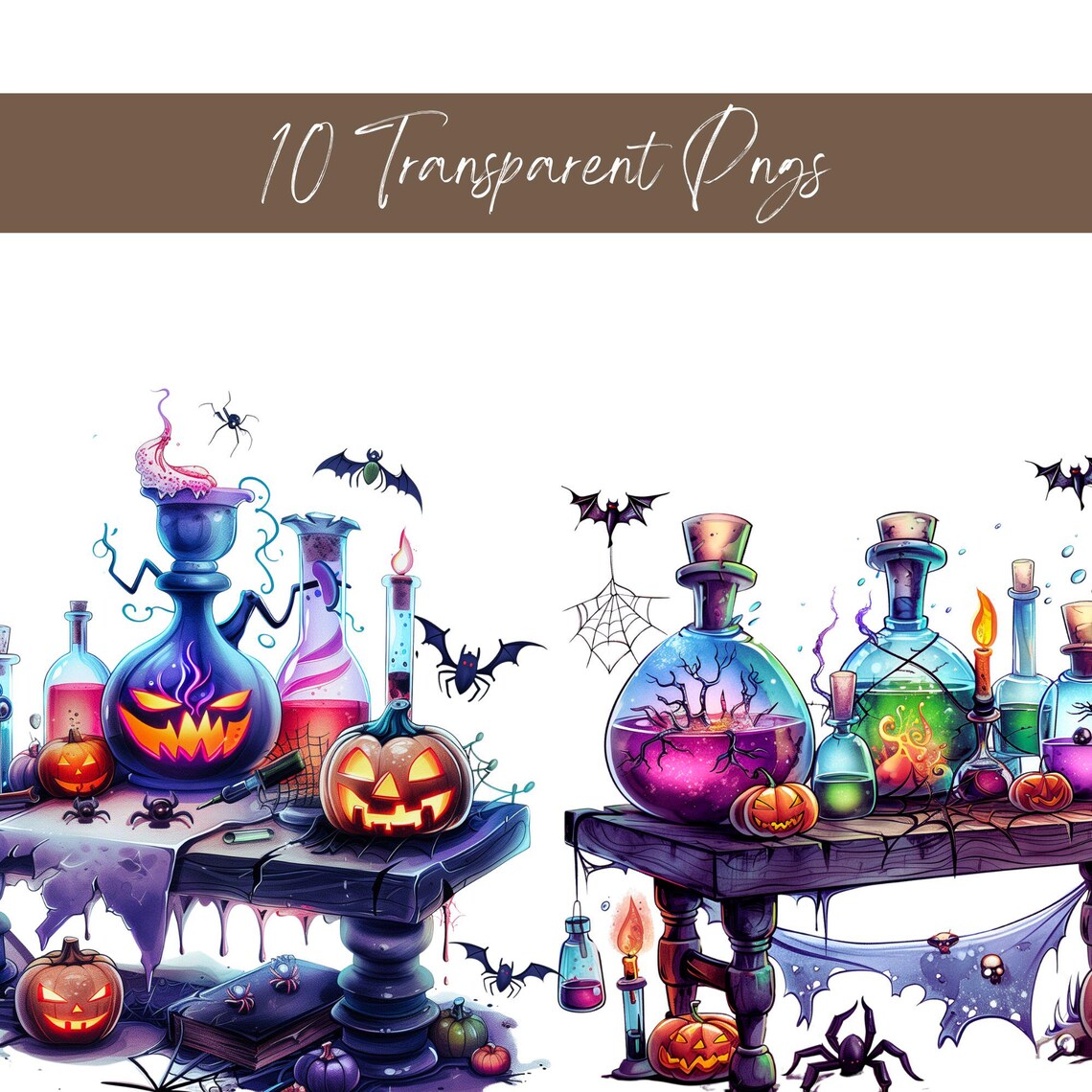 Halloween Potion Clipart - 10 Transparent PNG - Halloween Clipart ...