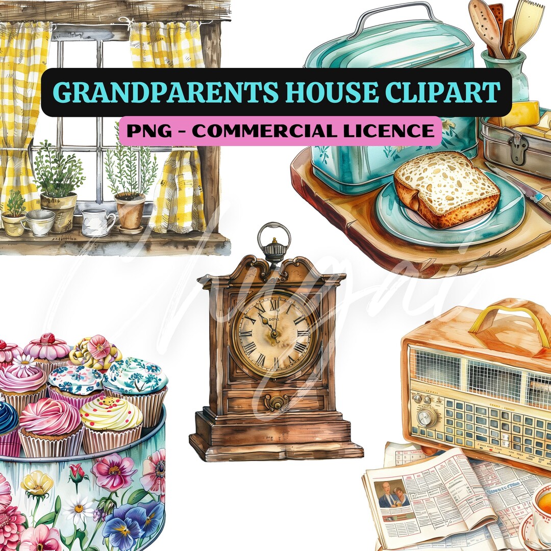 12 PNG - Grandparents House Clip Art - Digital Download - Digital Craft ...