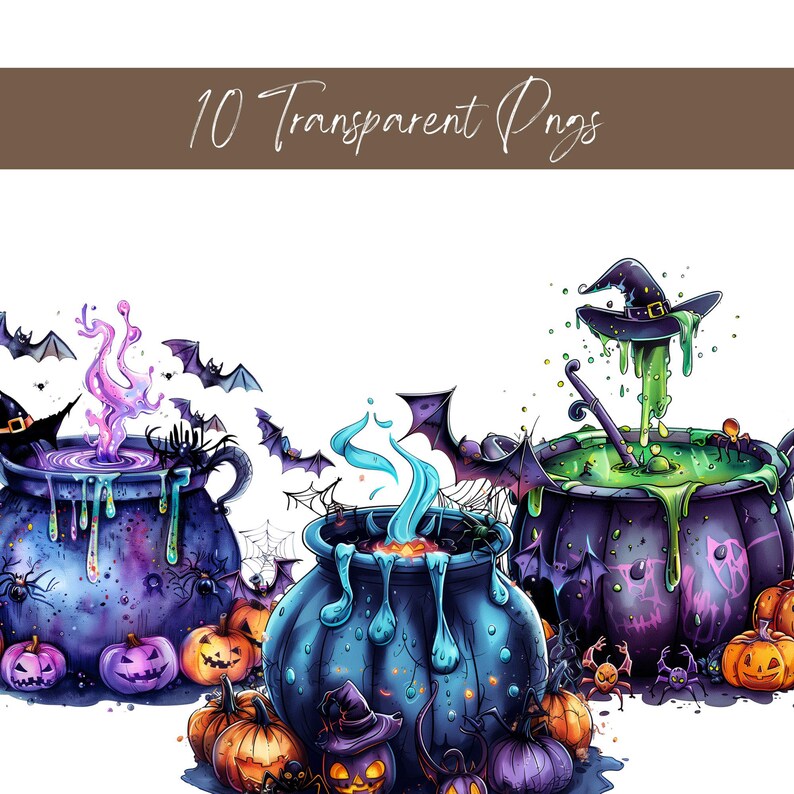 Halloween Cauldron Clipart - 10 Transparent PNG - Halloween Witch ...