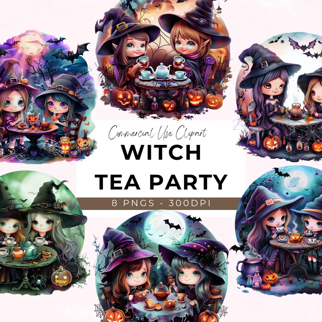 Halloween Tea Party Clipart 8 Transparent PNG Halloween Clipart Cute ...