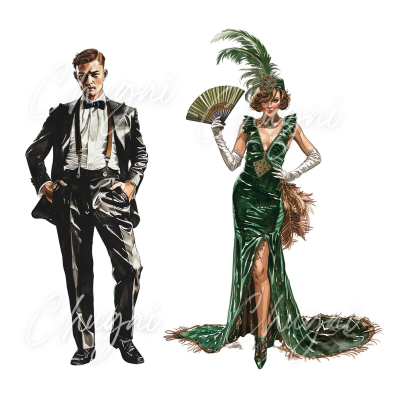 15 PNG Roaring 20s Clipart Transparent Digital Download Design Digital ...