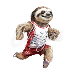 10 PNG - Sloth Athletics Clipart - Digital Download - Design - Digital ...