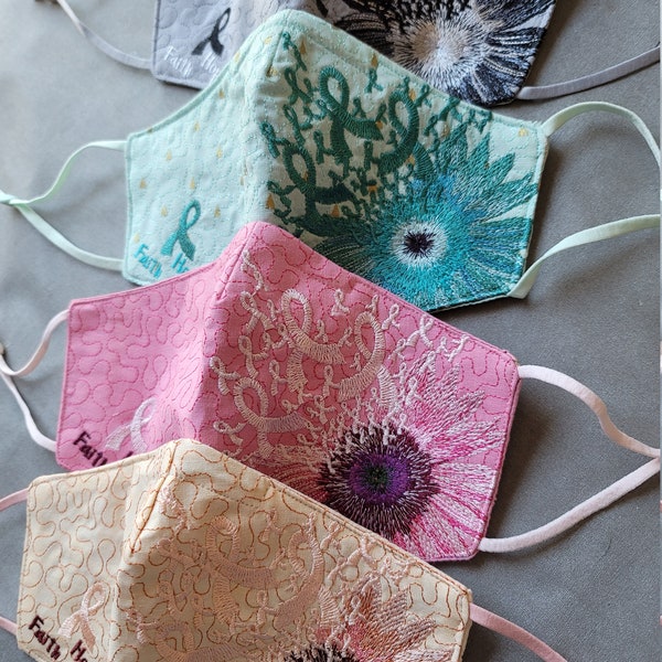 Embroidered Face Mask - Etsy