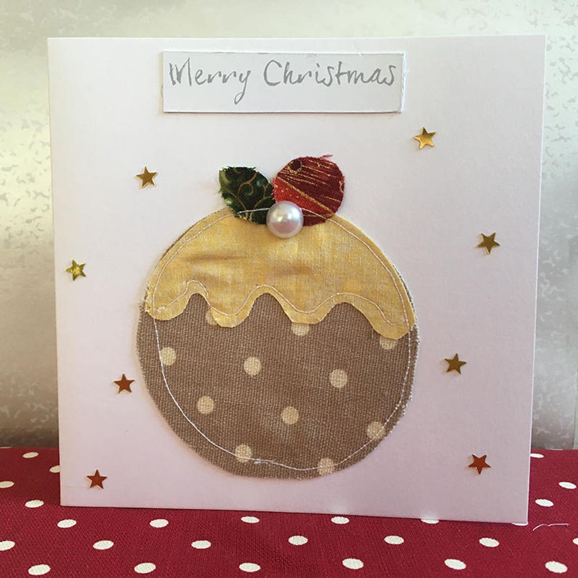 Handmade Christmas Card Christmas Pudding - Etsy
