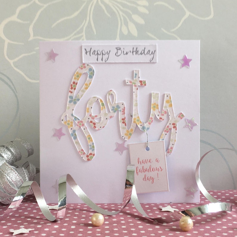 Handmade 40th Birthday Card Etsy UK handmade-40th-birthday-card-etsy-uk