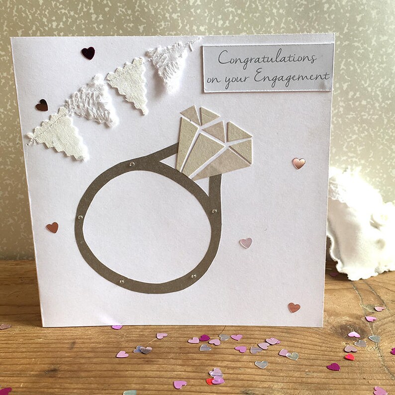 Handmade Engagement Ring Card - Etsy