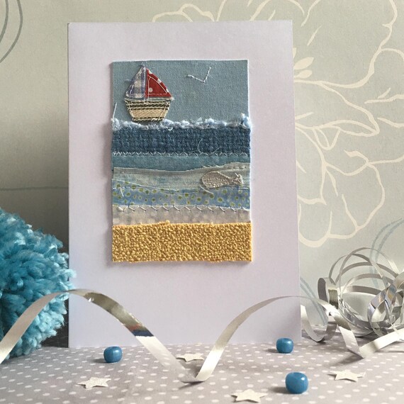 Handmade Seascape Card | Etsy