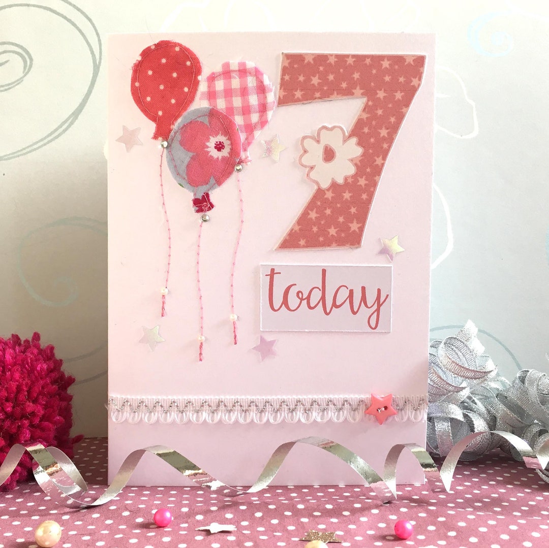 Age 7 Birthday Card - Etsy