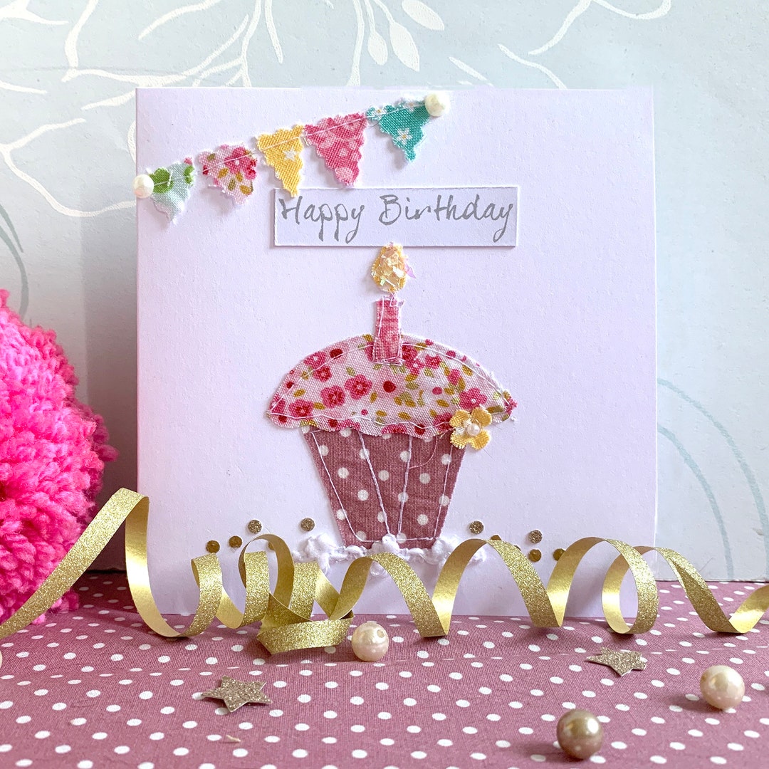 Handmade Cupcake Birthday Card - Etsy