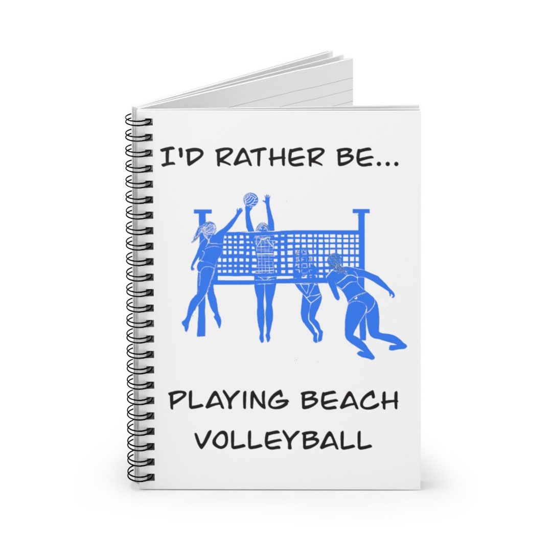 Ladies Volleyball Players, Beach Volleyball Notebook, 2 Women ...