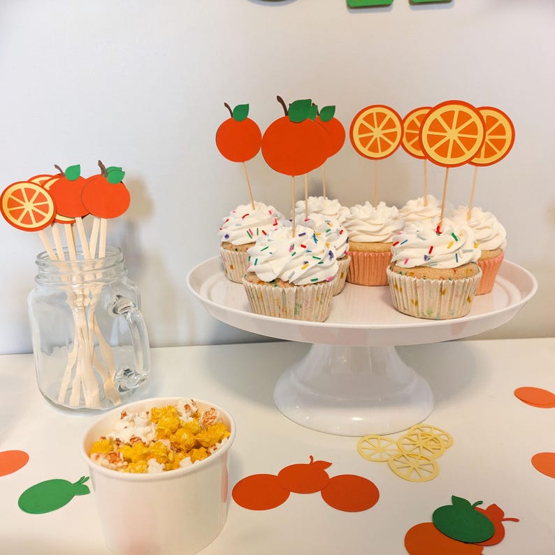 Crush It Cupcake Toppers | Orange Cupcake Toppers - Etsy