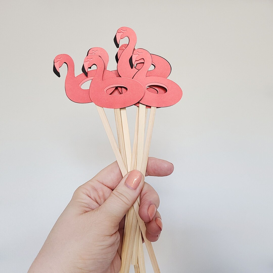 Flamingo Pool Float Drink Stirrers - Etsy
