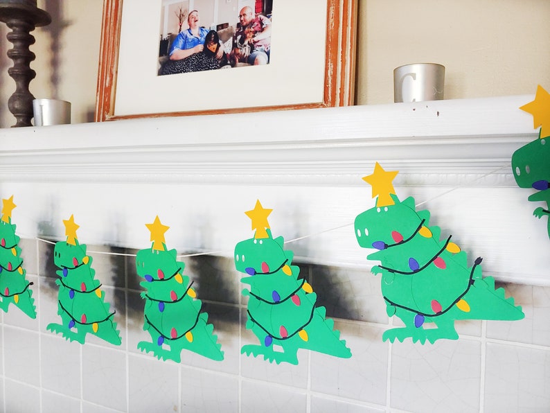 Tree-rex Garland T-rex Christmas Garland Dinosaur - Etsy