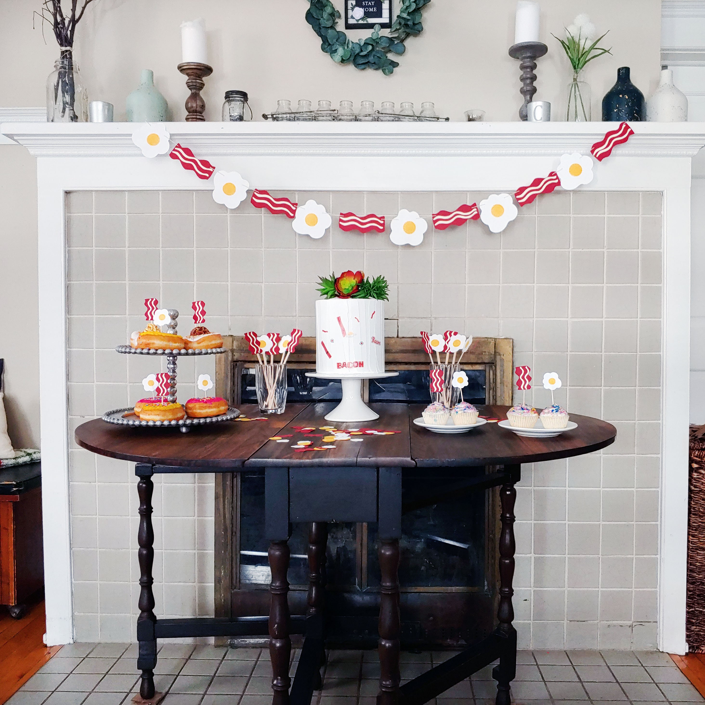 Breakfast Party Garland Brunch Party Garland | Etsy