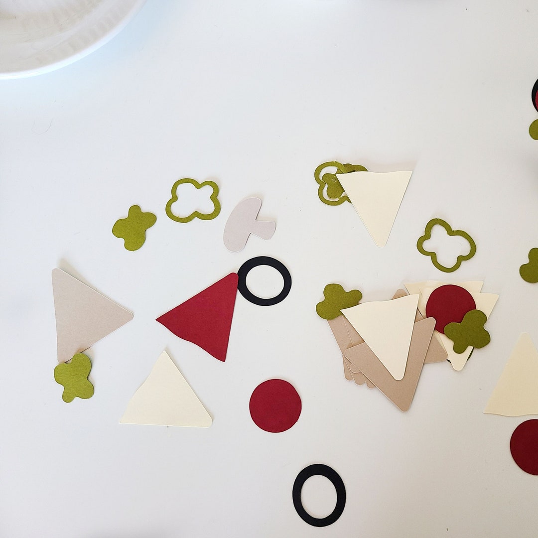 Pizza Confetti | Pepperoni Pizza Confetti | Veggie Pizza Confetti - Etsy