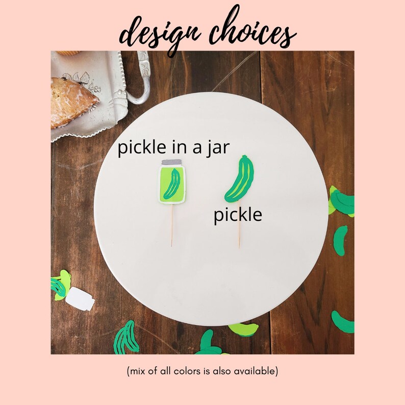 Pickle Cupcake Toppers | Etsy
