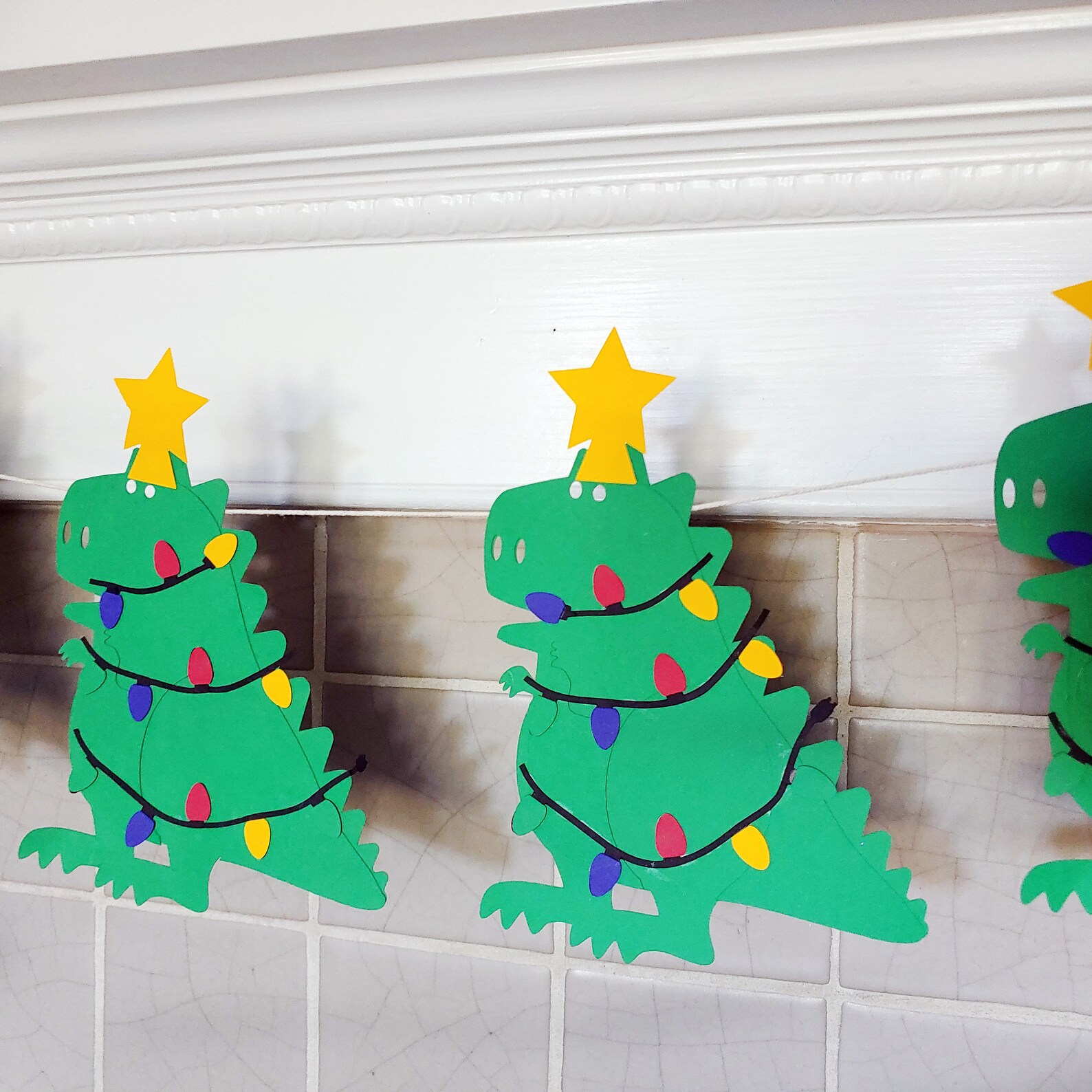 Tree-rex Garland T-rex Christmas Garland Dinosaur - Etsy