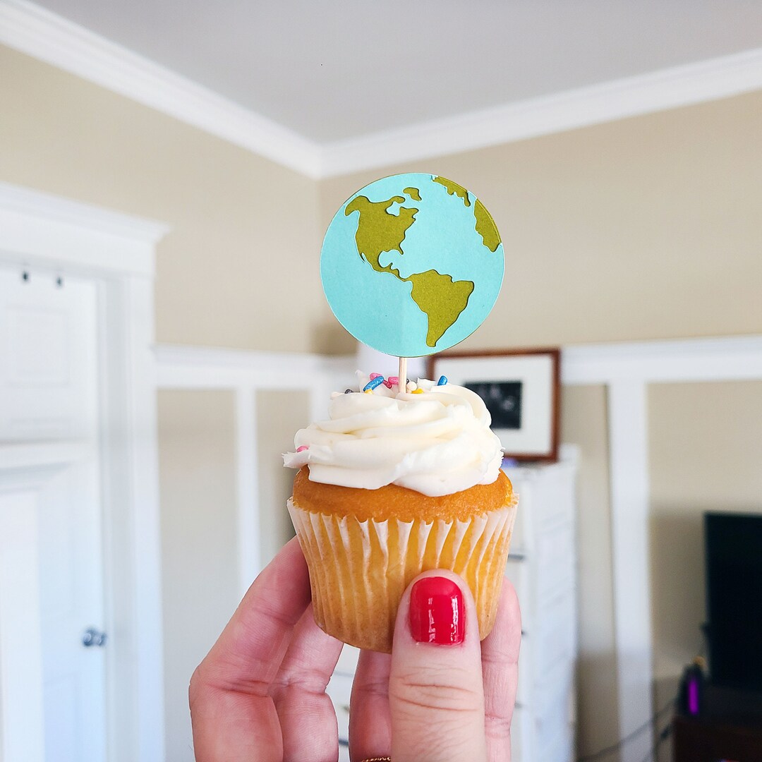 Earth Cupcake Toppers - Etsy