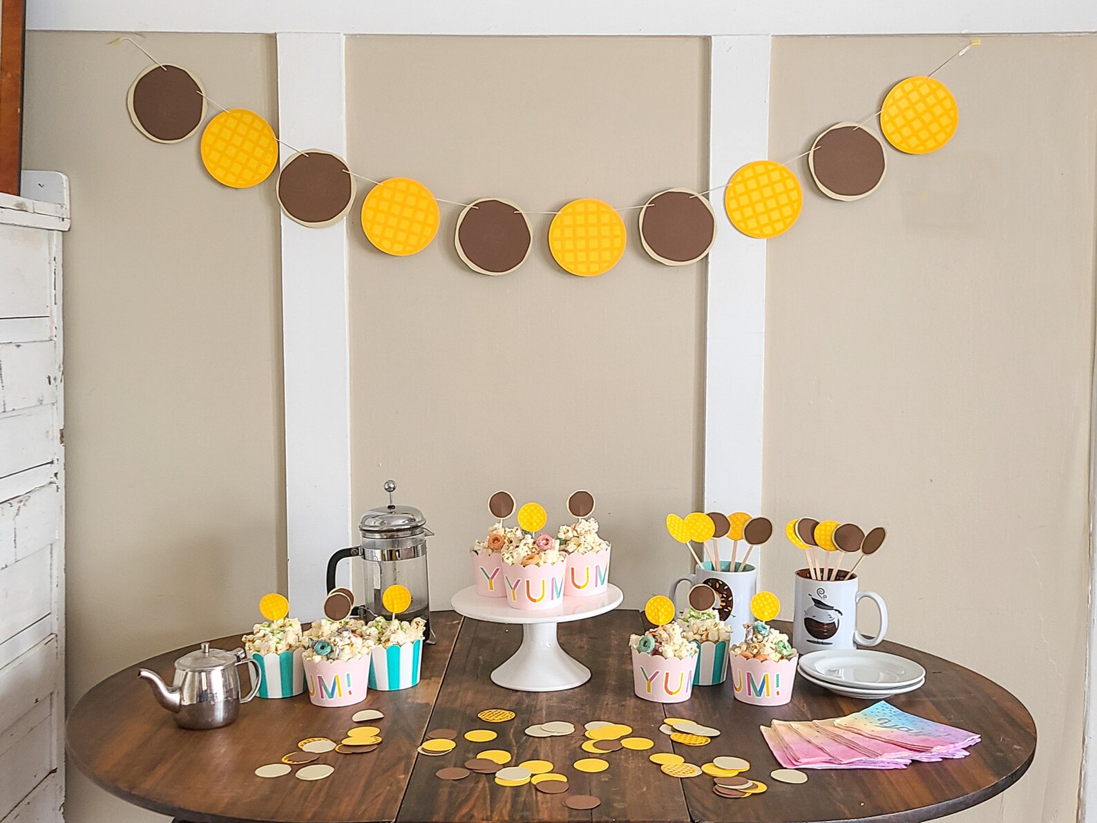 Pancake & Waffle Garland - Etsy