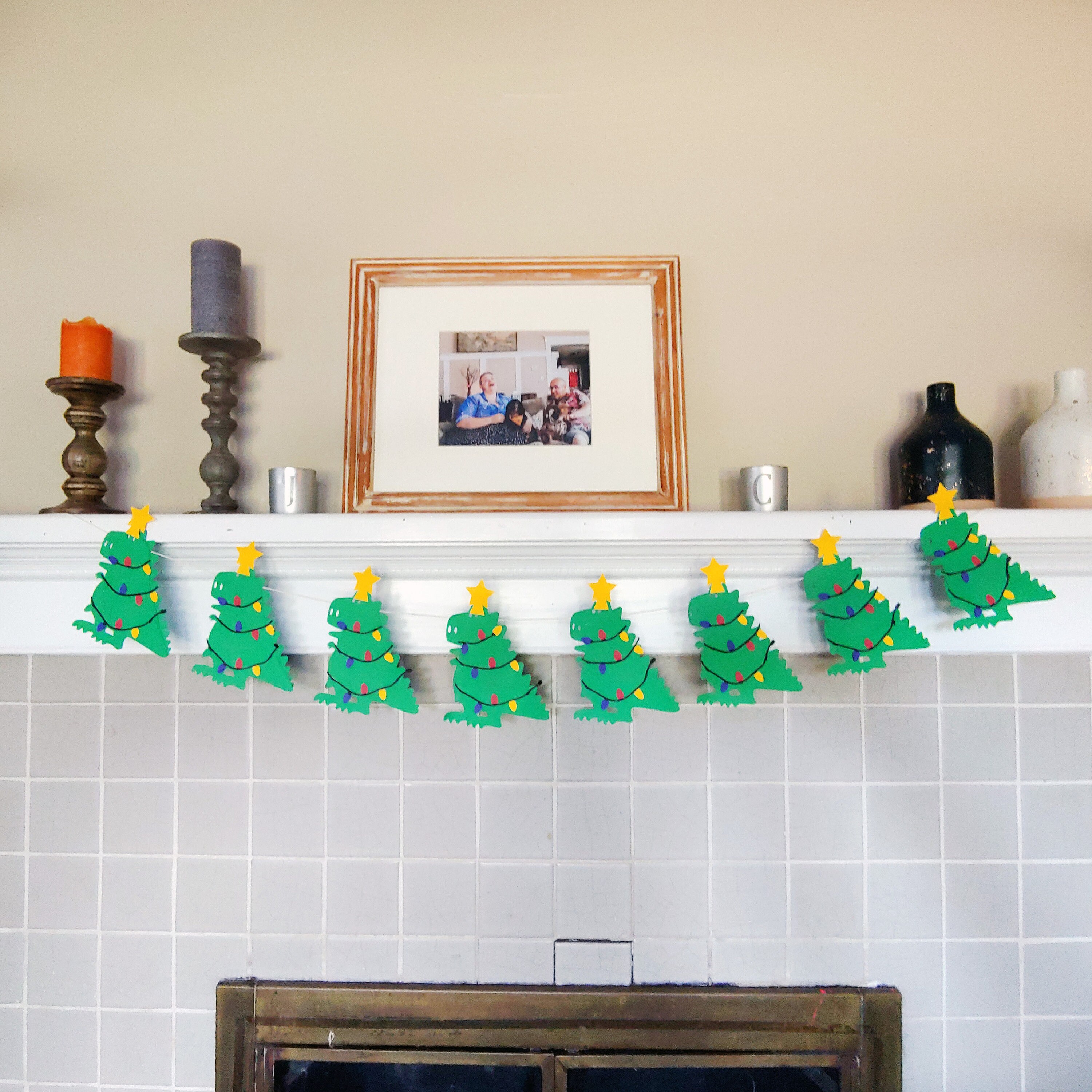 Tree-rex Garland T-rex Christmas Garland Dinosaur | Etsy