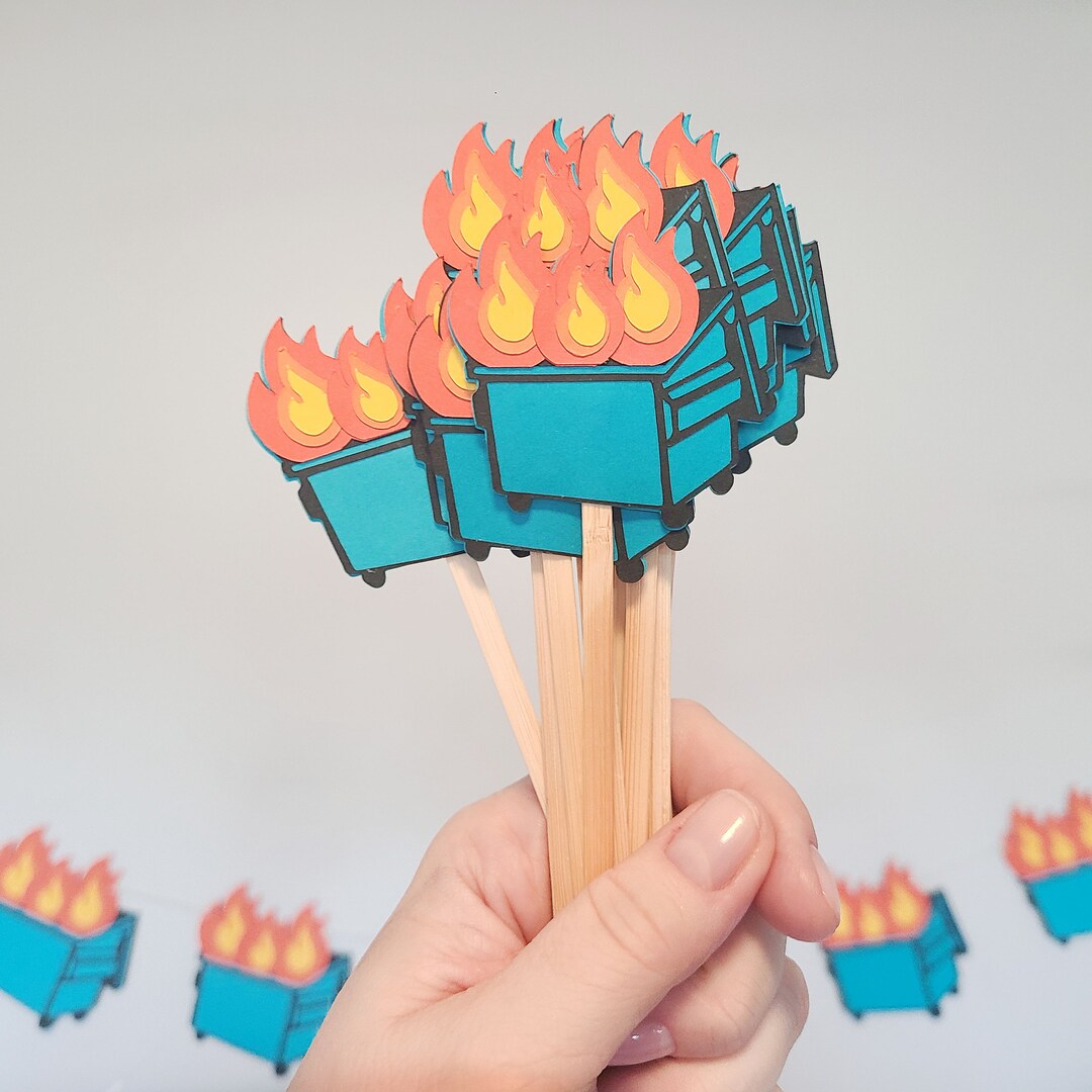 Dumpster Fire Drink Stirrers - Etsy