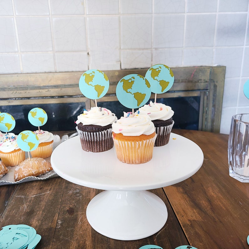 Earth Cupcake Toppers - Etsy