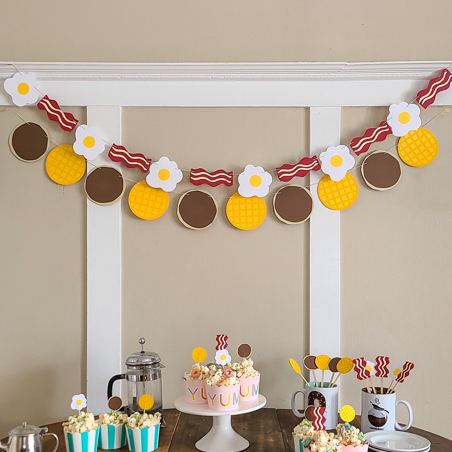 Breakfast Party Garland Brunch Party Garland - Etsy