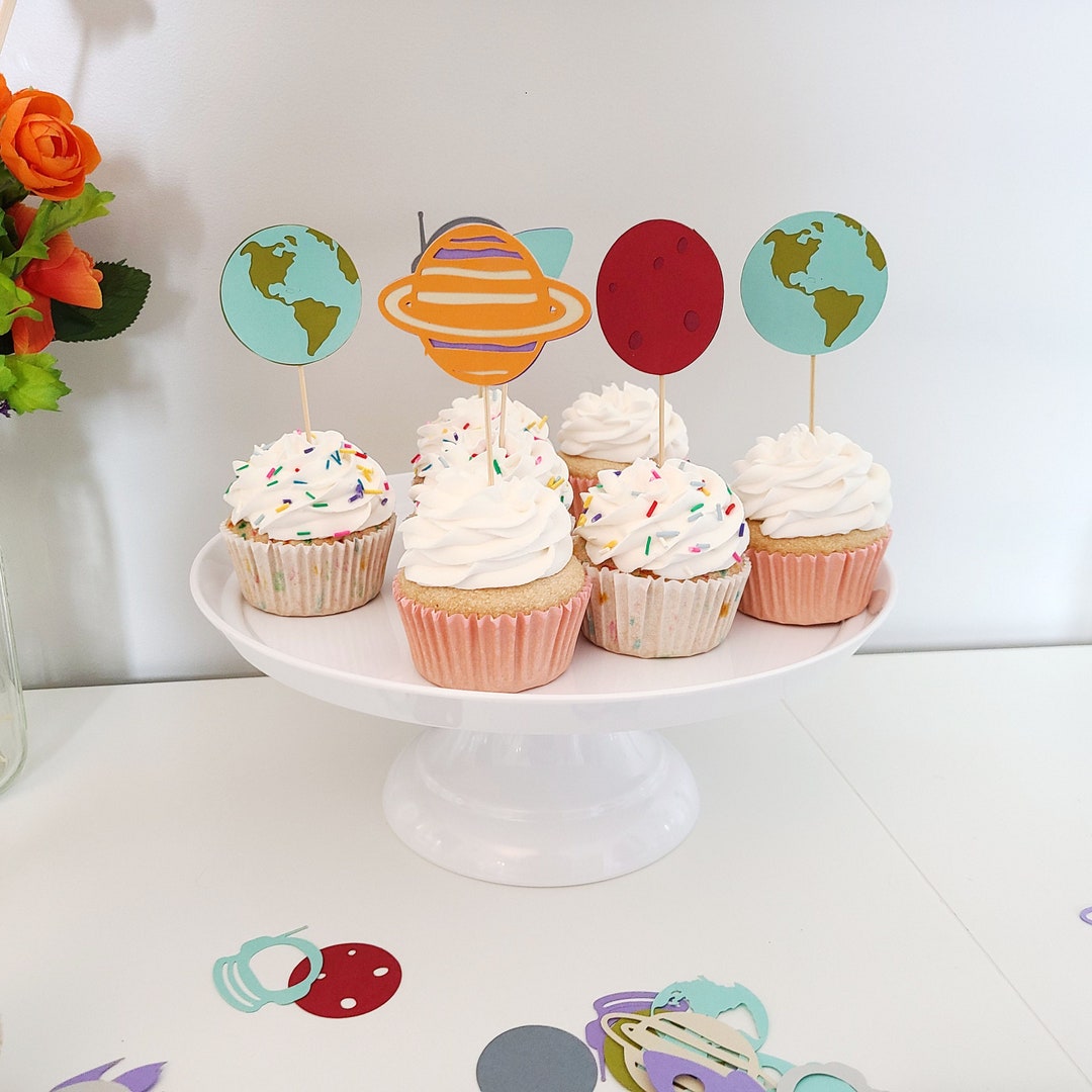 Space Cupcake Toppers - Etsy