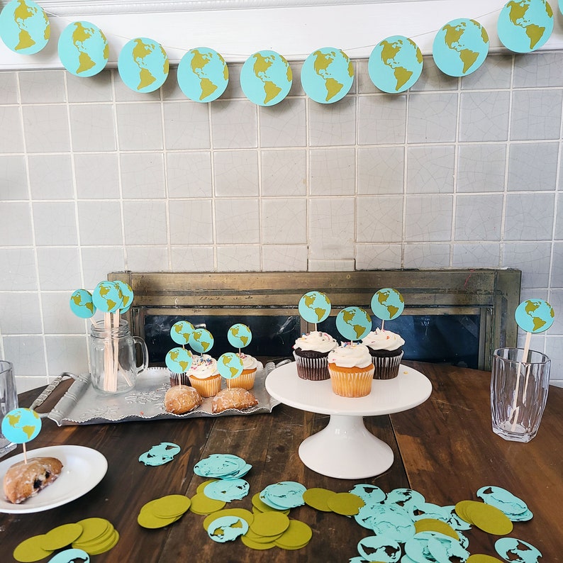 Earth Cupcake Toppers - Etsy