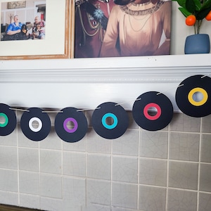 Record Garland - Any Color - Etsy